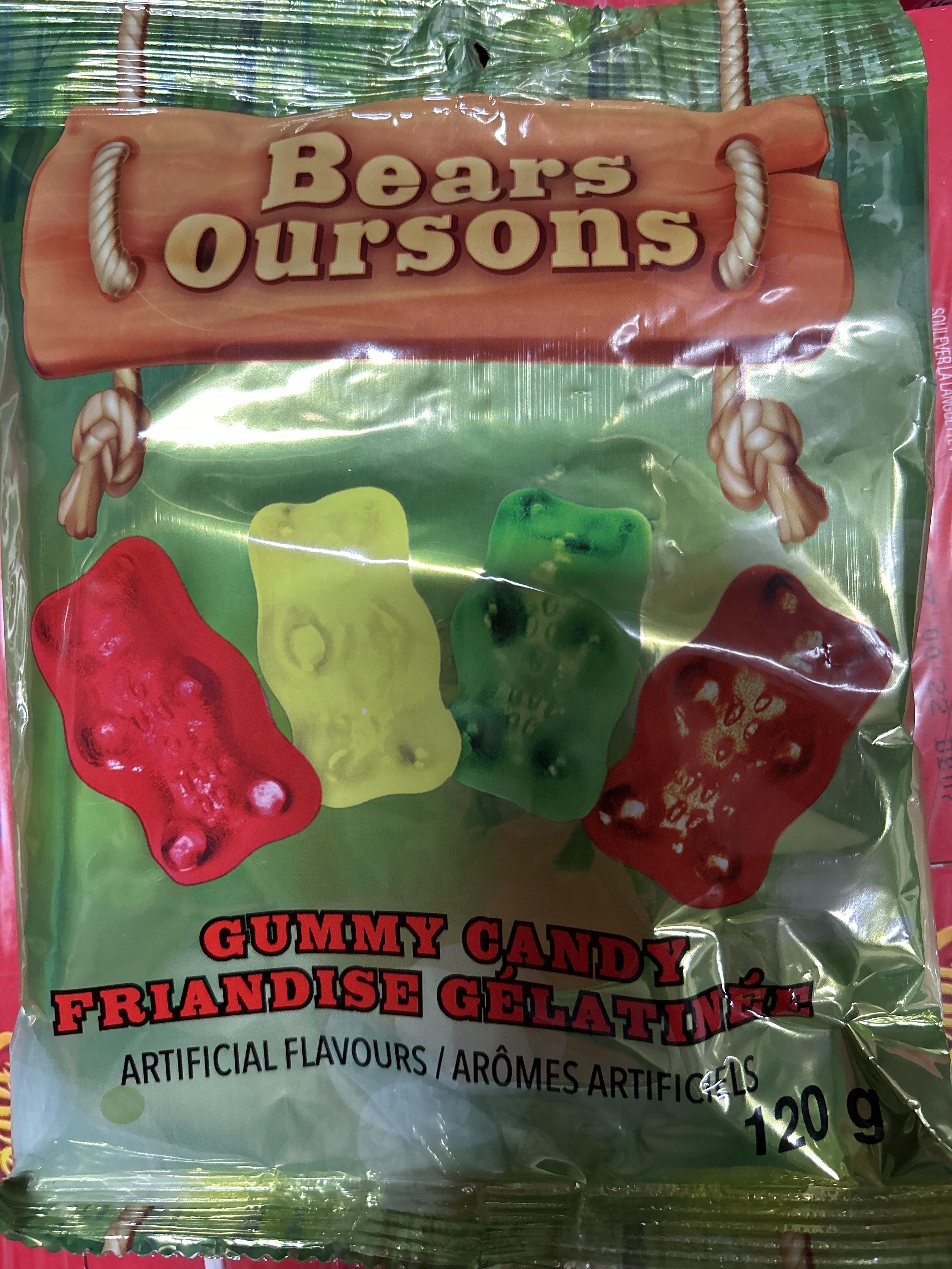 Bears gummy candy 120 gram bag