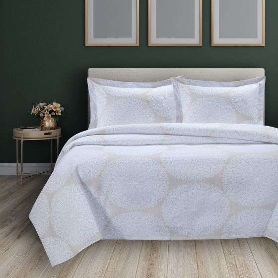 Linen Chest Medallion Coverlet - King Size